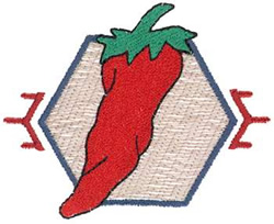 Chili Pepper Embroidery Design | EmbroideryDesigns.com