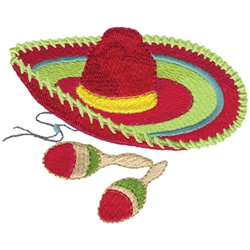 Sombrero Embroidery Design | EmbroideryDesigns.com