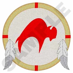 Shield W Buffalo Embroidery Design | EmbroideryDesigns.com