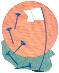 Large Golf Ball Embroidery Design | EmbroideryDesigns.com