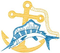 Large Sailfish Embroidery Design | EmbroideryDesigns.com