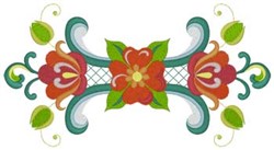Rosemaling Border Embroidery Design | EmbroideryDesigns.com