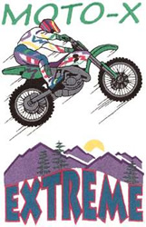 Motocross Extreme Embroidery Design | EmbroideryDesigns.com