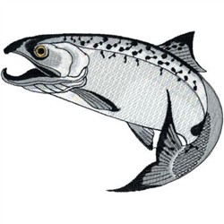 Salmon Embroidery Design | EmbroideryDesigns.com