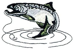 Salmon Embroidery Design | EmbroideryDesigns.com