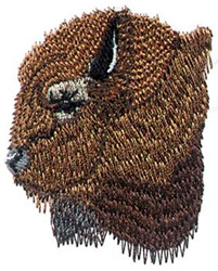 Buffalo Head Embroidery Design | EmbroideryDesigns.com