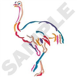 Large Ostrich Embroidery Design | EmbroideryDesigns.com