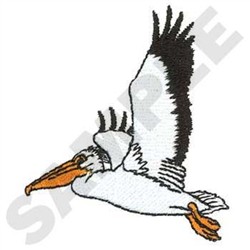 White Pelican Embroidery Design | EmbroideryDesigns.com