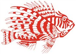 Lion Fish Outline Embroidery Design | EmbroideryDesigns.com