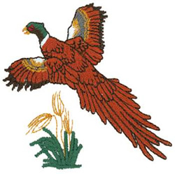 Pheasant Embroidery Design | EmbroideryDesigns.com
