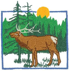 Elk Embroidery Design | EmbroideryDesigns.com