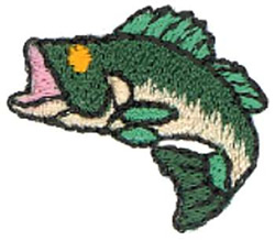 Bass Embroidery Design | EmbroideryDesigns.com