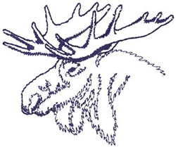 Moose Embroidery Design | EmbroideryDesigns.com