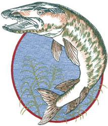 Muskie Embroidery Design | EmbroideryDesigns.com