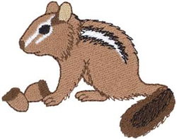Chipmunk Embroidery Design | EmbroideryDesigns.com