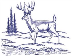 Whitetail Deer Embroidery Design | EmbroideryDesigns.com