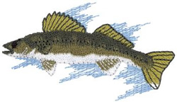Walleye Embroidery Design | EmbroideryDesigns.com