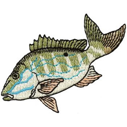Mutton Snapper Embroidery Design | EmbroideryDesigns.com