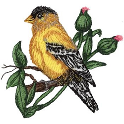 Goldfinch Embroidery Design | EmbroideryDesigns.com