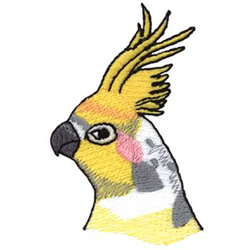 Cockatiel Head Embroidery Design | EmbroideryDesigns.com