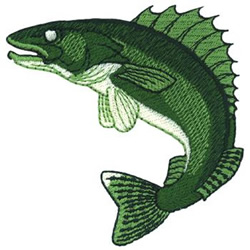 Walleye Embroidery Design | EmbroideryDesigns.com