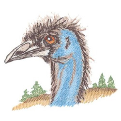 Emu Embroidery Design | EmbroideryDesigns.com