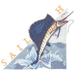 Sailfish Embroidery Design | EmbroideryDesigns.com