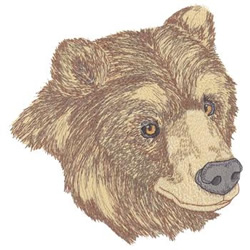 Grizzly Bear Embroidery Design | EmbroideryDesigns.com