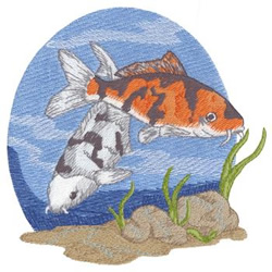 Koi Embroidery Design | EmbroideryDesigns.com
