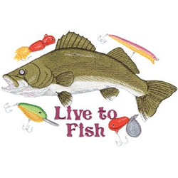 Walleye Embroidery Design | EmbroideryDesigns.com