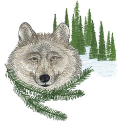 Wolf Head Embroidery Design | EmbroideryDesigns.com