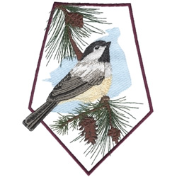 Chickadee Embroidery Design | EmbroideryDesigns.com