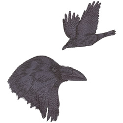 Ravens Embroidery Design | EmbroideryDesigns.com