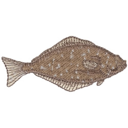 Pacific Halibut Embroidery Design | EmbroideryDesigns.com