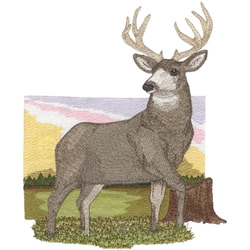 Mule Deer Embroidery Design | EmbroideryDesigns.com