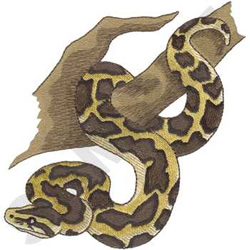 Burmese Python Embroidery Design | EmbroideryDesigns.com