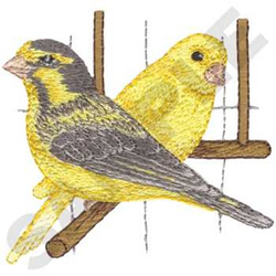 Canaries Embroidery Design | EmbroideryDesigns.com