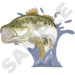 Largemouth Bass Embroidery Design | EmbroideryDesigns.com