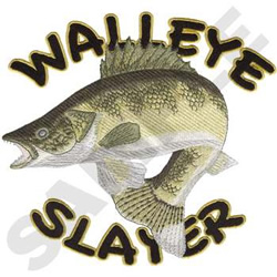 Walleye Slayer Embroidery Design | EmbroideryDesigns.com