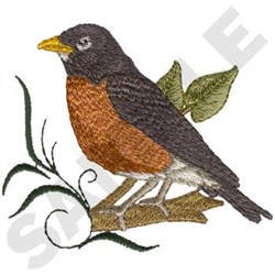 Robin Embroidery Design | EmbroideryDesigns.com
