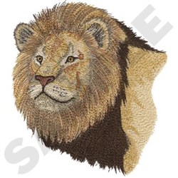 Lion Head Embroidery Design | EmbroideryDesigns.com