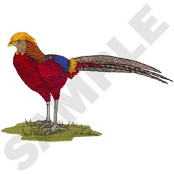 Golden Pheasant Embroidery Design | EmbroideryDesigns.com