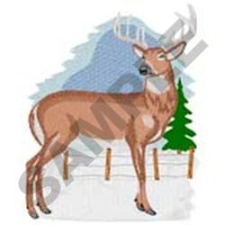 Whitetail Buck Embroidery Design | EmbroideryDesigns.com