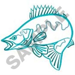 Walleye Outline Embroidery Design | EmbroideryDesigns.com
