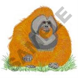 Male Orangutan Embroidery Design | EmbroideryDesigns.com