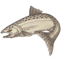 Salmon Embroidery Design | EmbroideryDesigns.com