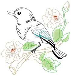 Magpie Embroidery Design | EmbroideryDesigns.com