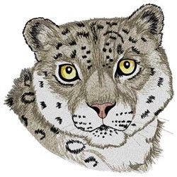 Snow Leopard Embroidery Design | EmbroideryDesigns.com