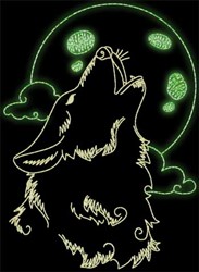 Howling Wolf Embroidery Design | EmbroideryDesigns.com