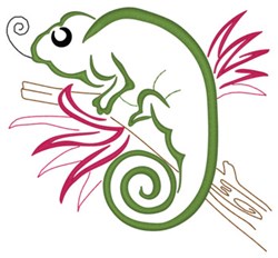 Chameleon Embroidery Design | EmbroideryDesigns.com